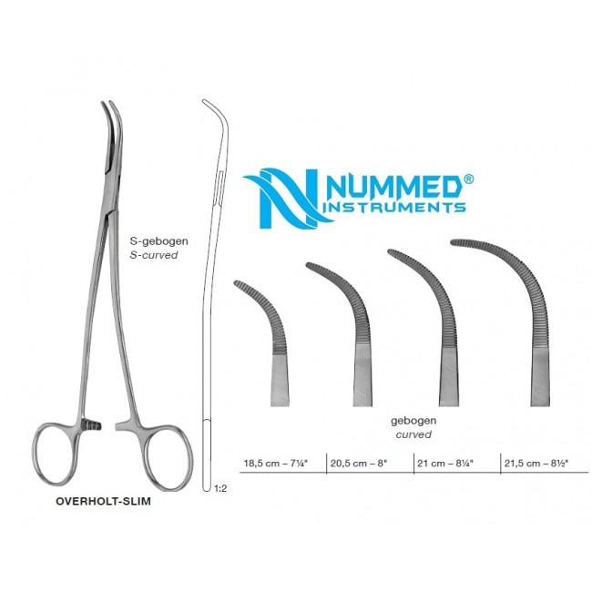Overholt-Slim Forceps,Curved