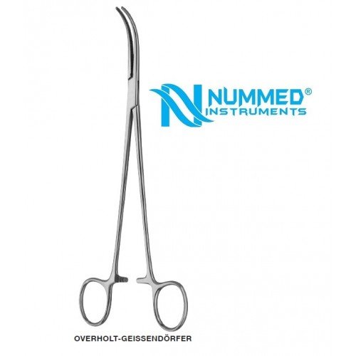 Overholt-GEISSENDÖRFER Forceps,Curved, 21 cm