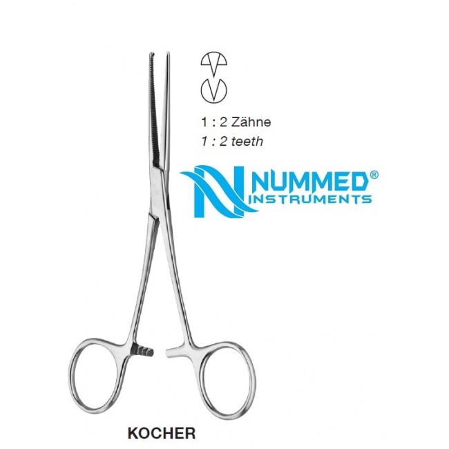 Kocher Forceps, 1X2 Teeth